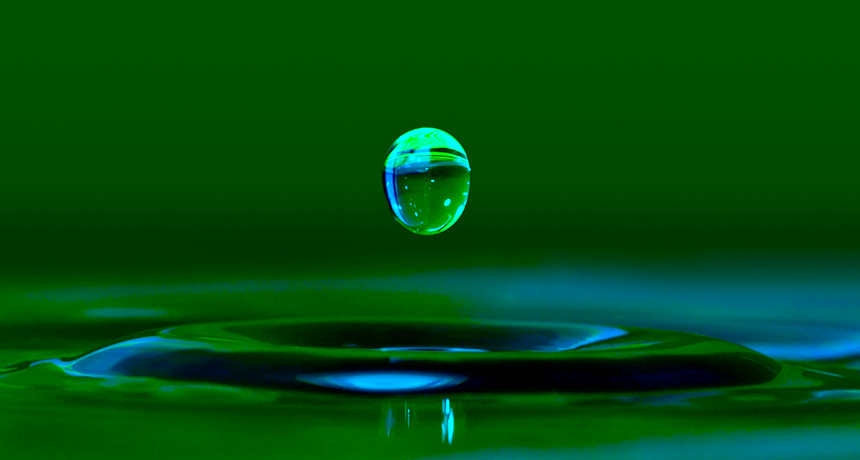 Raindrops break the speed limit