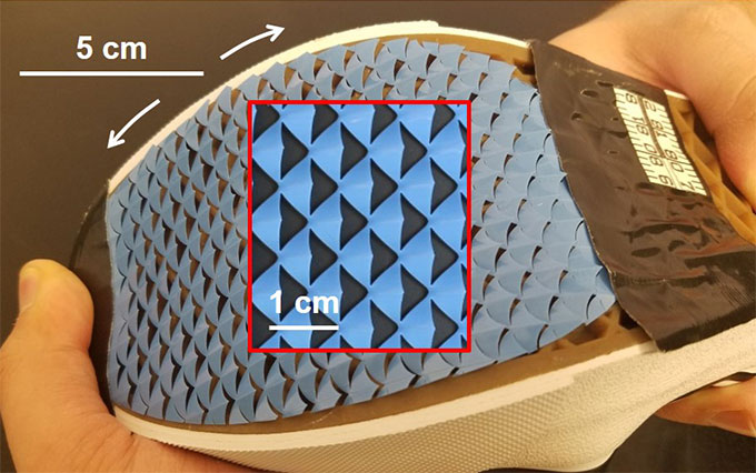 Shape-shifting cuts give shoes a better grip