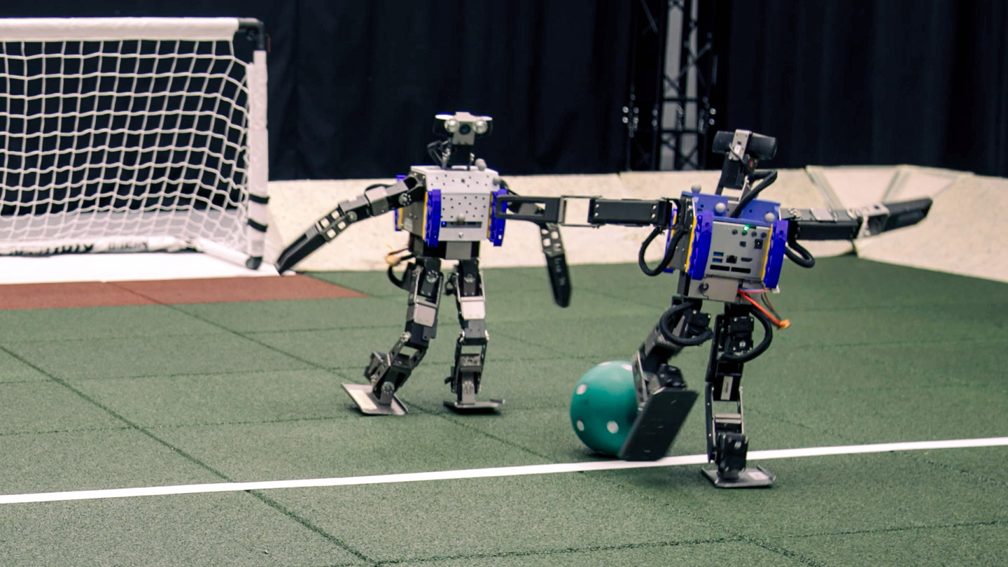 Soccer-playing robots show how nimble AI-powered machines can be