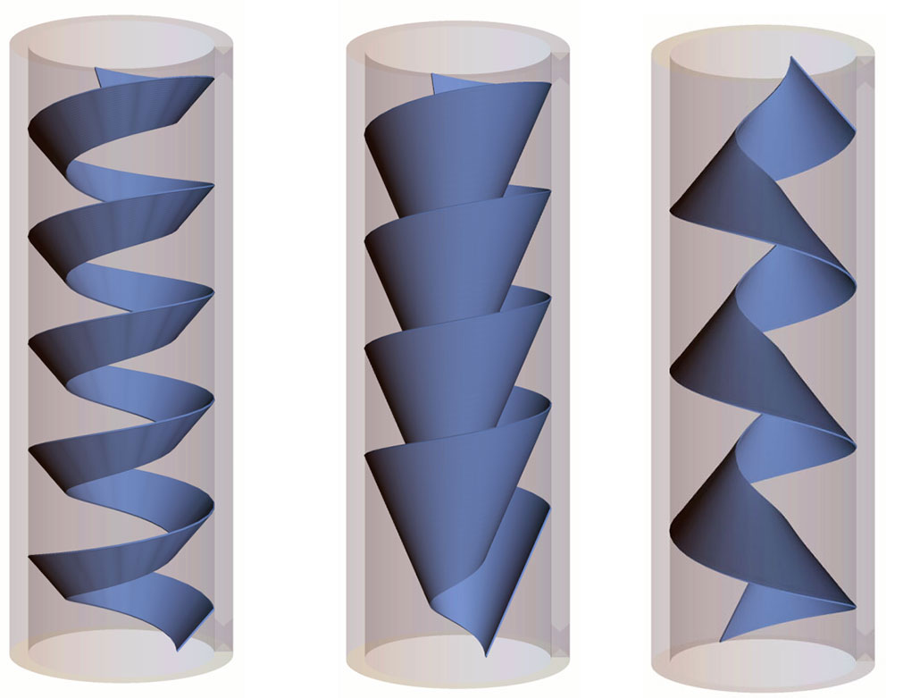 Shark intestines inspire pipes with a strictly one-way flow
