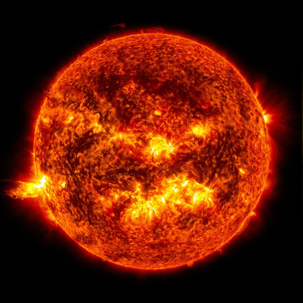 Much of the sun’s light is green. Why does it look yellow?